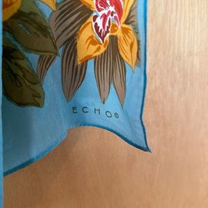 Echo | Accessories | Vintage Silk Scarf By Echo Tropical Floral Print ...